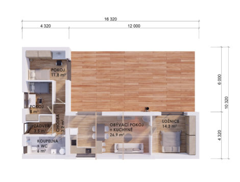 Dřevostavba Easy 88 - EasyHomes